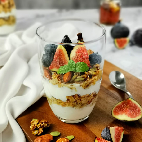 Fig Yogurt Parfait with Homemade Granola – Radiant Whole Food