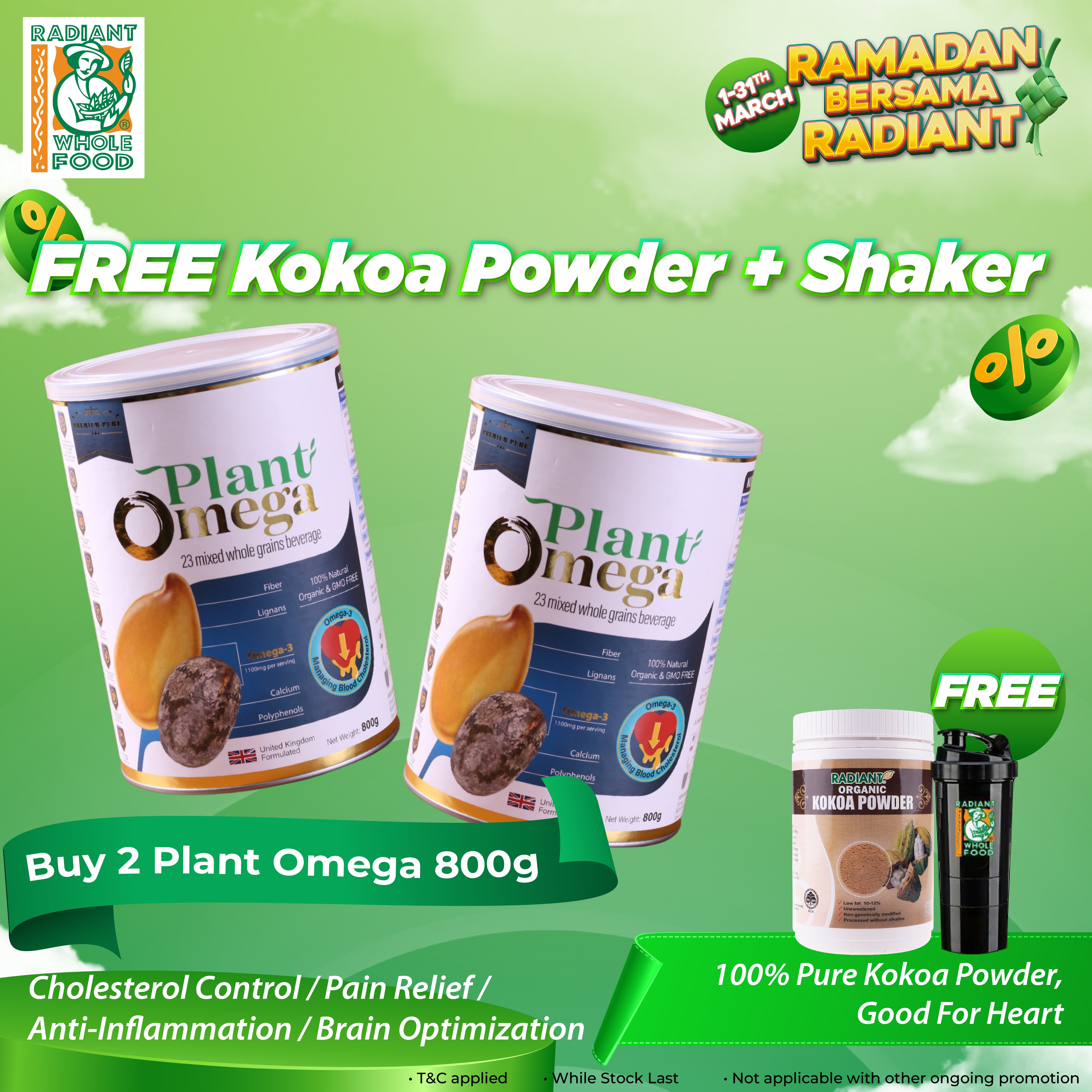 Premium Pure Plant Omega Control Cholesterol – Radiant Whole Food
