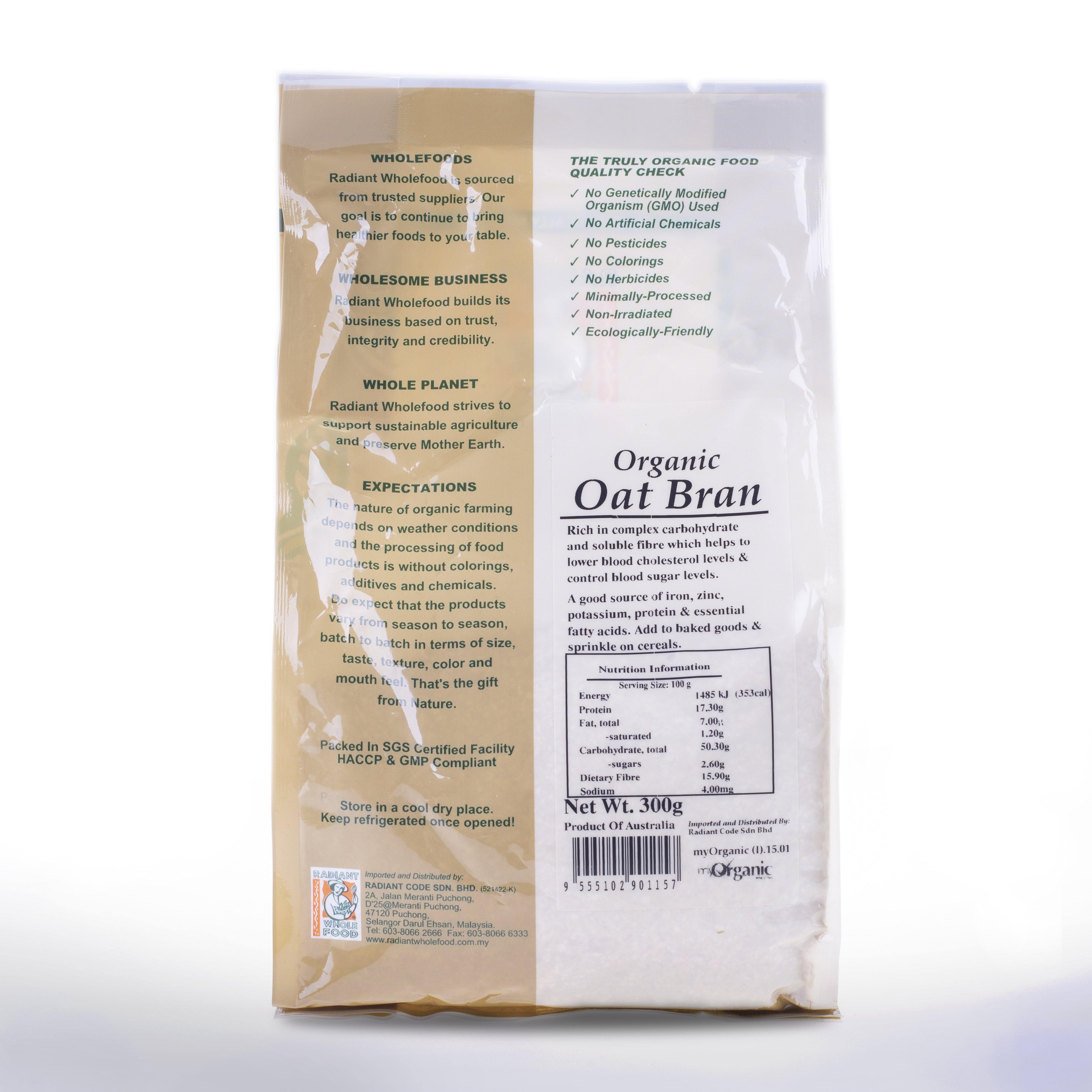 Radiant Organic Oat Bran | Radiant Whole Food | Organic Food Delivery ...