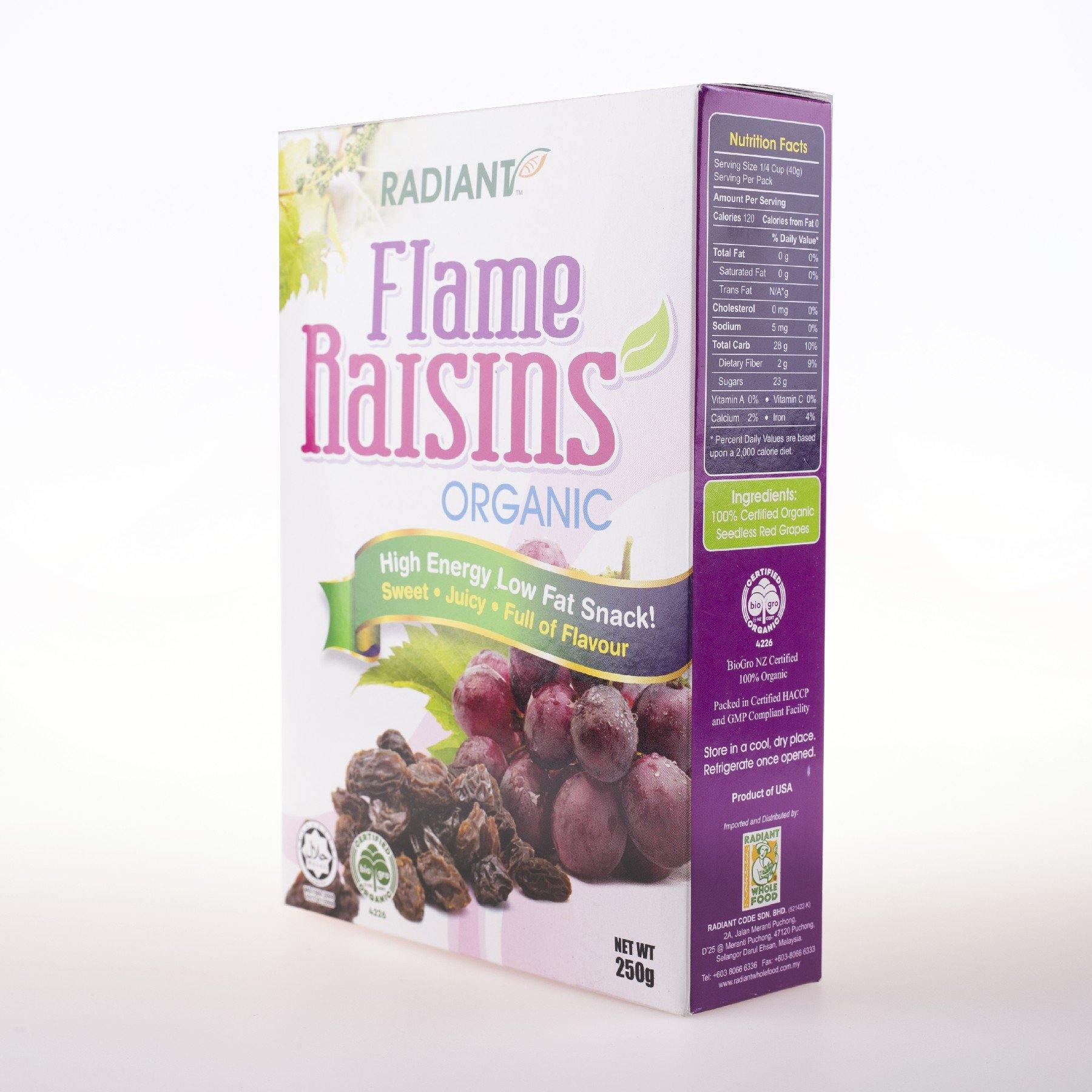 Radiant Organic Flame Raisins | Radiant Whole Food | Organic Food ...