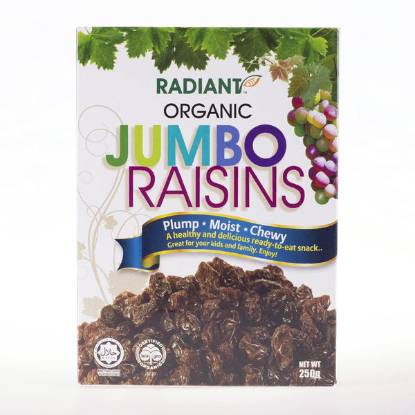 Radiant Organic Jumbo Raisins | Radiant Whole Food | Organic Food ...