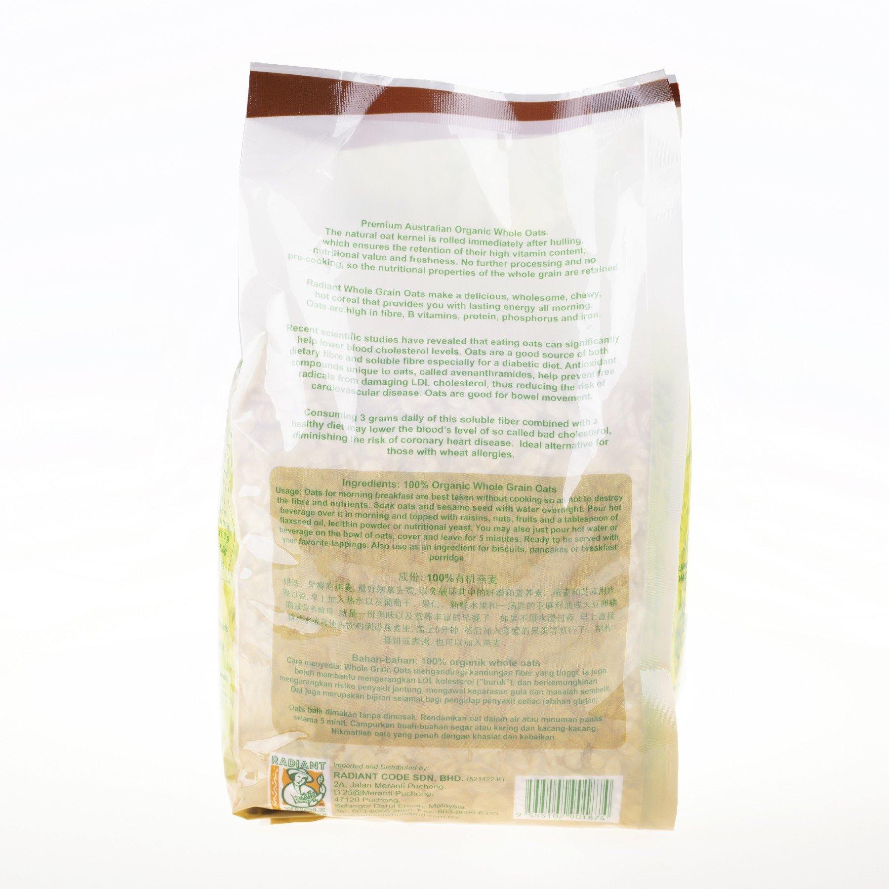 Radiant Organic Whole Oats | Radiant Whole Food | Organic Food Delivery ...